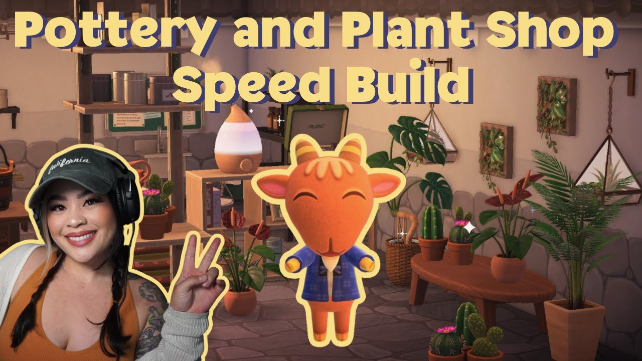 Animal Crossing | Billy's Pottery and Plant Shop Speed Build | #acnh # ...