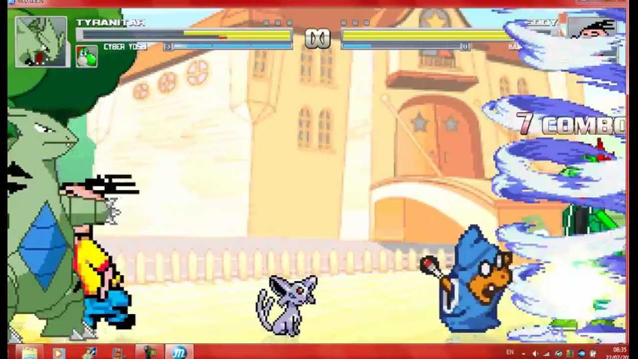 Mugen Tyranitar and Cyber Yoshi (Yagoshi) vs Eddy and Kamek - YouTube