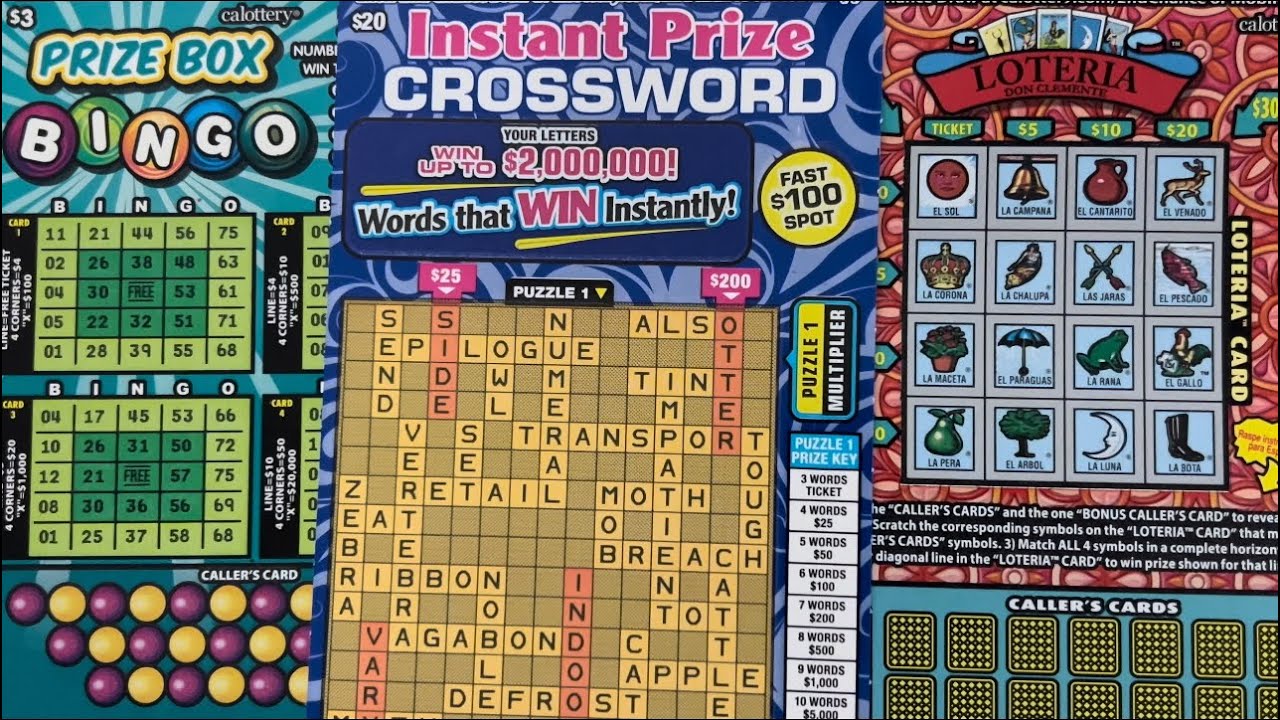 Instant Prize Crossword! Loteria! Prize Box Bingo! - YouTube