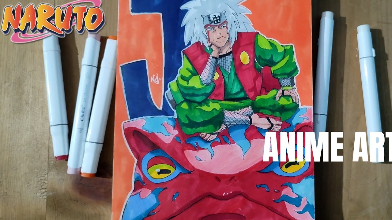 How to draw Jiraiya from Naruto 🤯🐸🍥| jiraiya ki drawing - YouTube