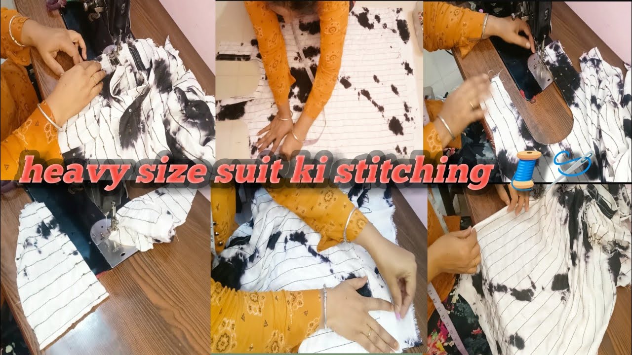 heavy size suit ki stitching step by step 🧵🪡#cuttingandstiching #plate ...