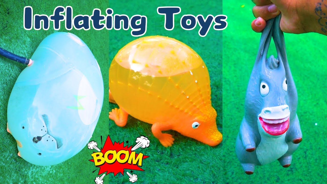 Inflating Toys Until They Blow | Over 10 Super TOYS FLOODED MY GARDEN - YouTube