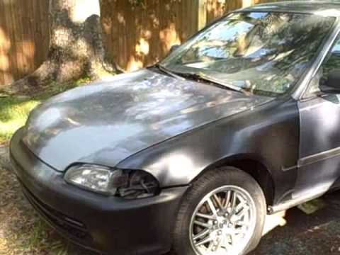1995 Honda Civic LX part 3. Dent repair - YouTube