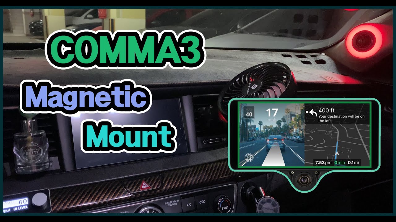 오픈파일럿 콤마3, 콤마3x 자석형 고정식 마운트 사용방법 | openpilot comma3 magnetic mount ...