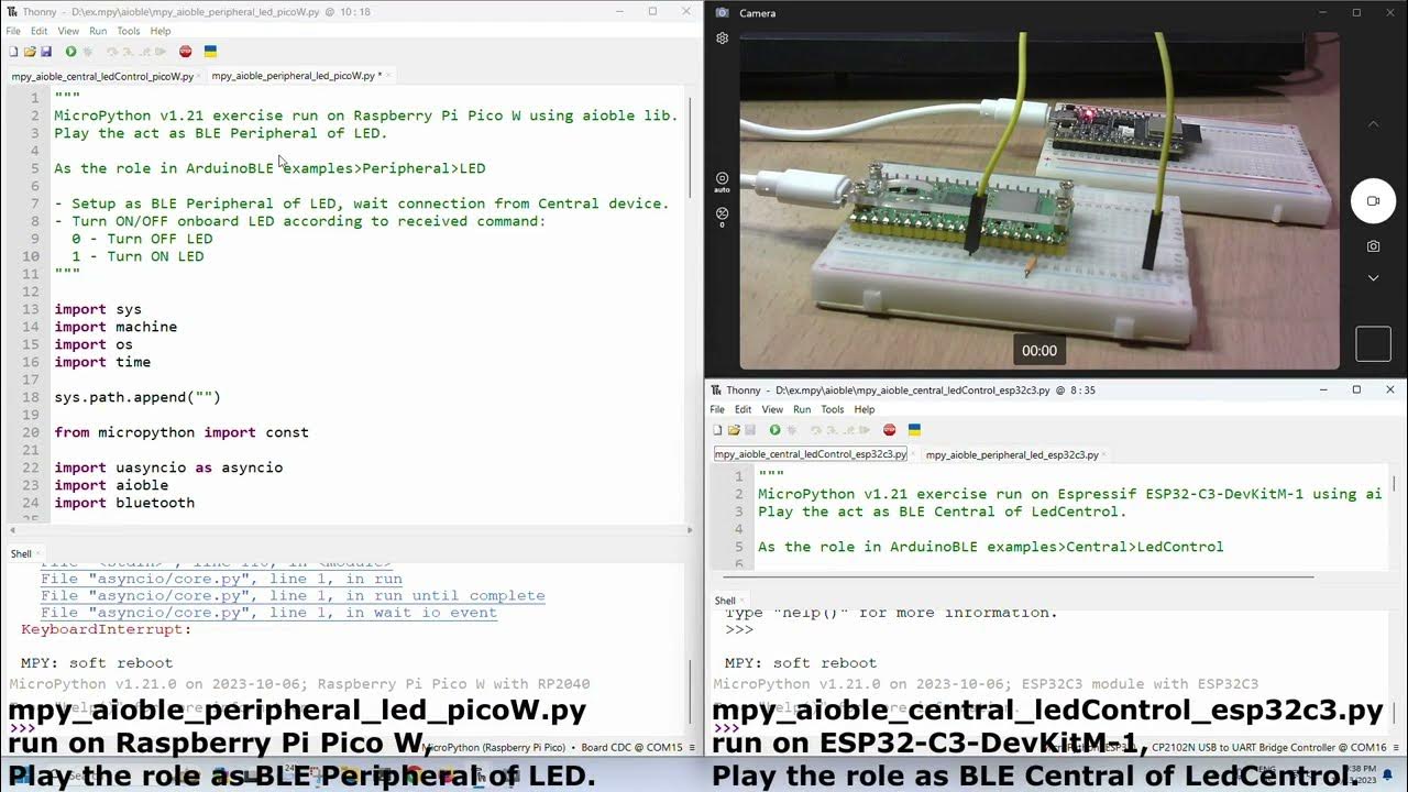 Micropython Bluetooth Remote Control Led Between Raspberry Pi Pico W And Esp32 C3 Using Aioble