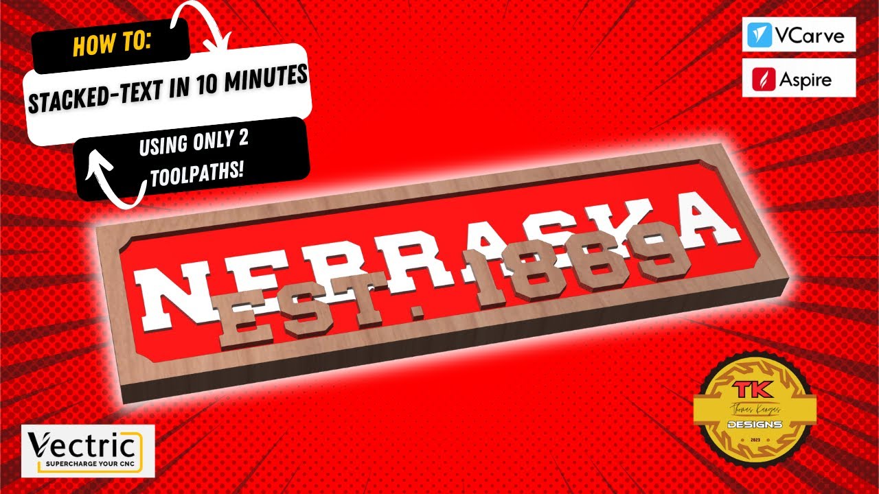 Dominate Vectric Stacked Text Now! | TK Designs - YouTube