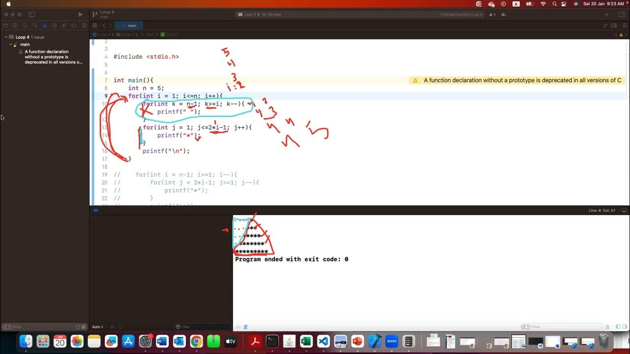 23 - C programming - Loop 3 (Nested loop) - YouTube