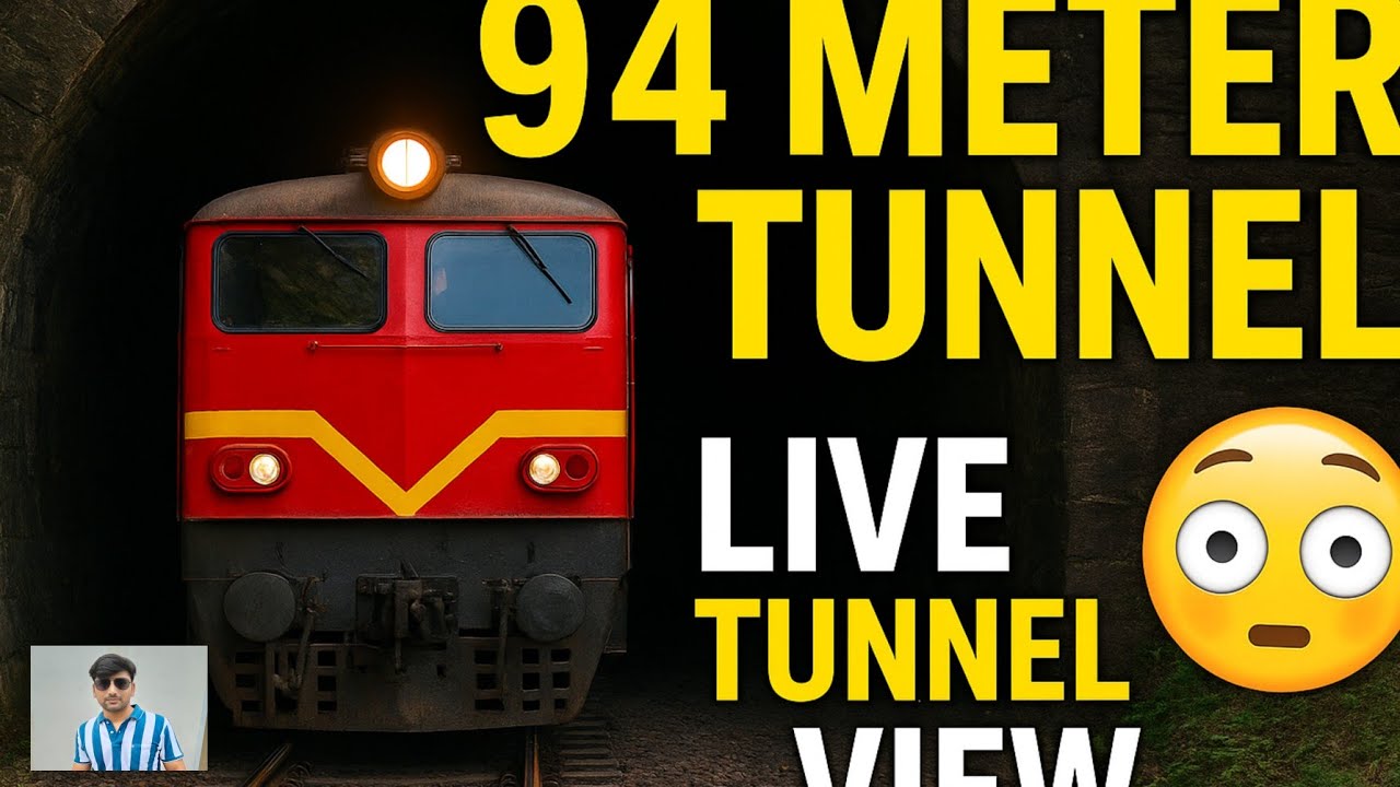 🚆 94 Meter Railway Tunnel Vlog !! Full Journey With Live View😱 - YouTube