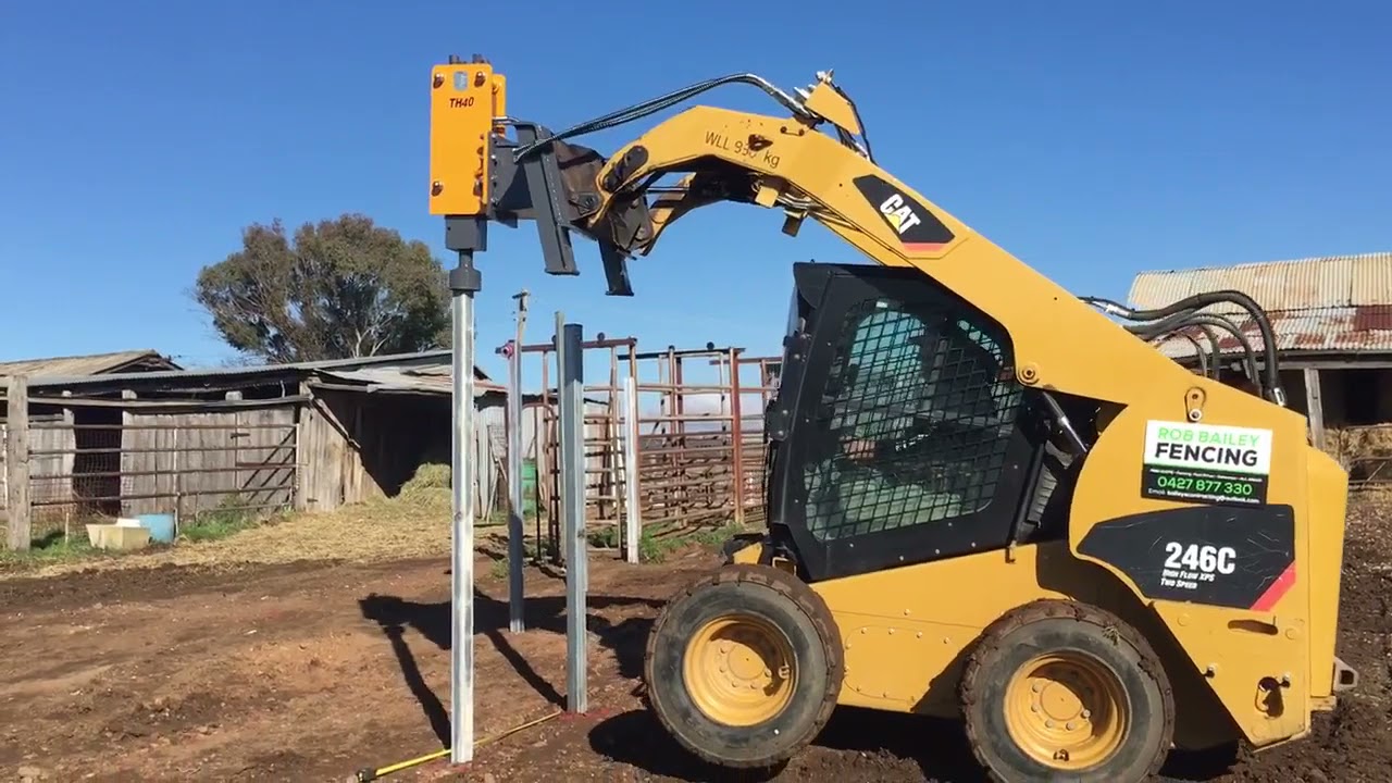 SAVE TIME, EFFORT & MONEY WITH A THOR HYDRAULIC POST DRIVER - YouTube