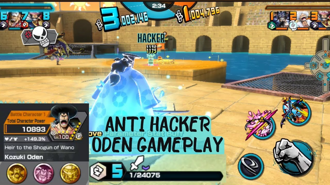 Anti Hacker 100 LVL OdenV2 Gameplay l SS l One Piece Bounty Rush l OPBR ...