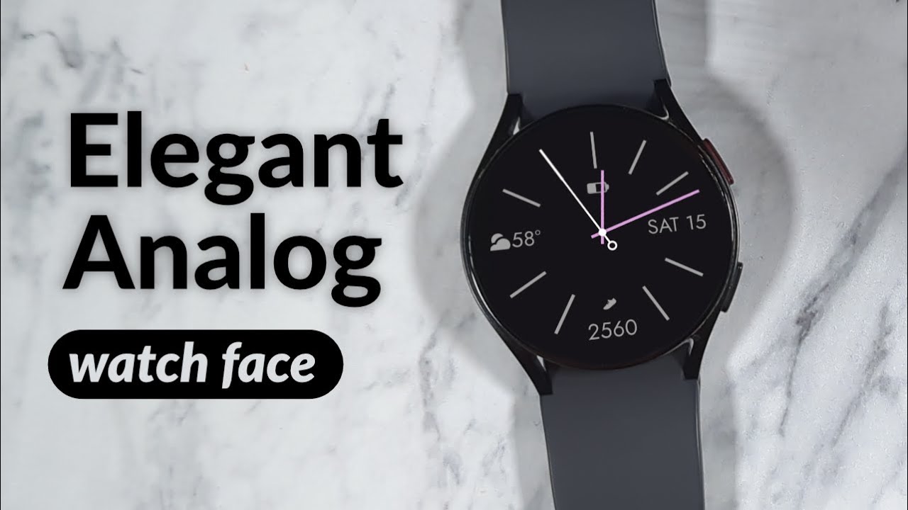 Elegant Analog watch face for Galaxy Watch, Pixel Watch - YouTube