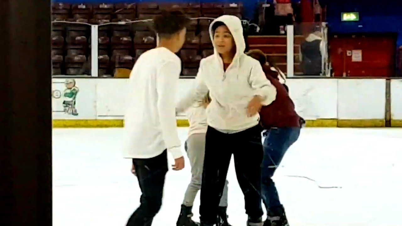 Slipping and sliding around @ Planet Ice Peterborough Ice Rink - YouTube