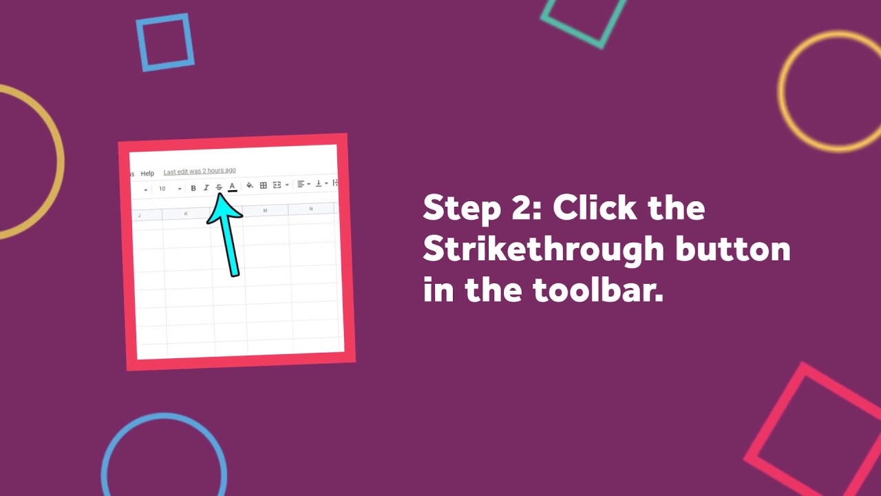 How To Draw A Line Through Text In Google Sheets YouTube How To Draw A Line Through Text In Google Sheets YouTube
