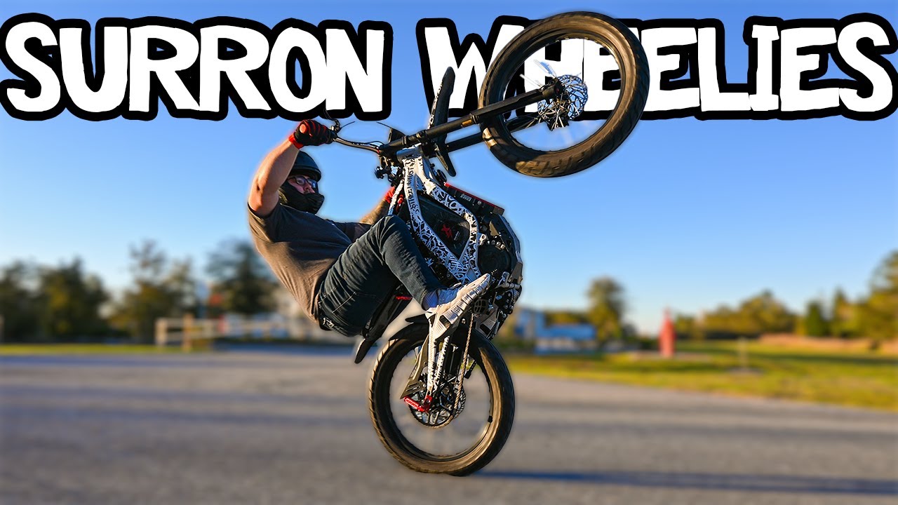 Sur Ron Wheelies at the Lot (Ultra Bee and Light Bee Practice) - YouTube