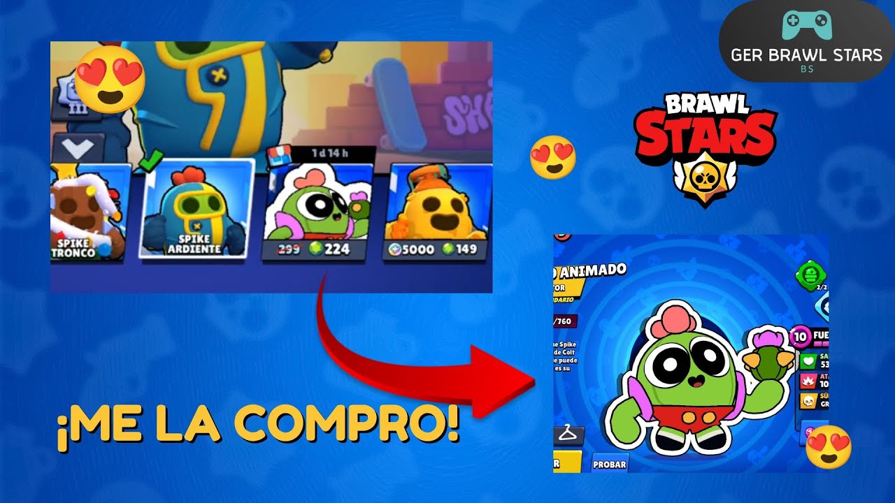 Me compro a SPIKE DIBUJO ANIMADO!!! || Brawl Stars - YouTube