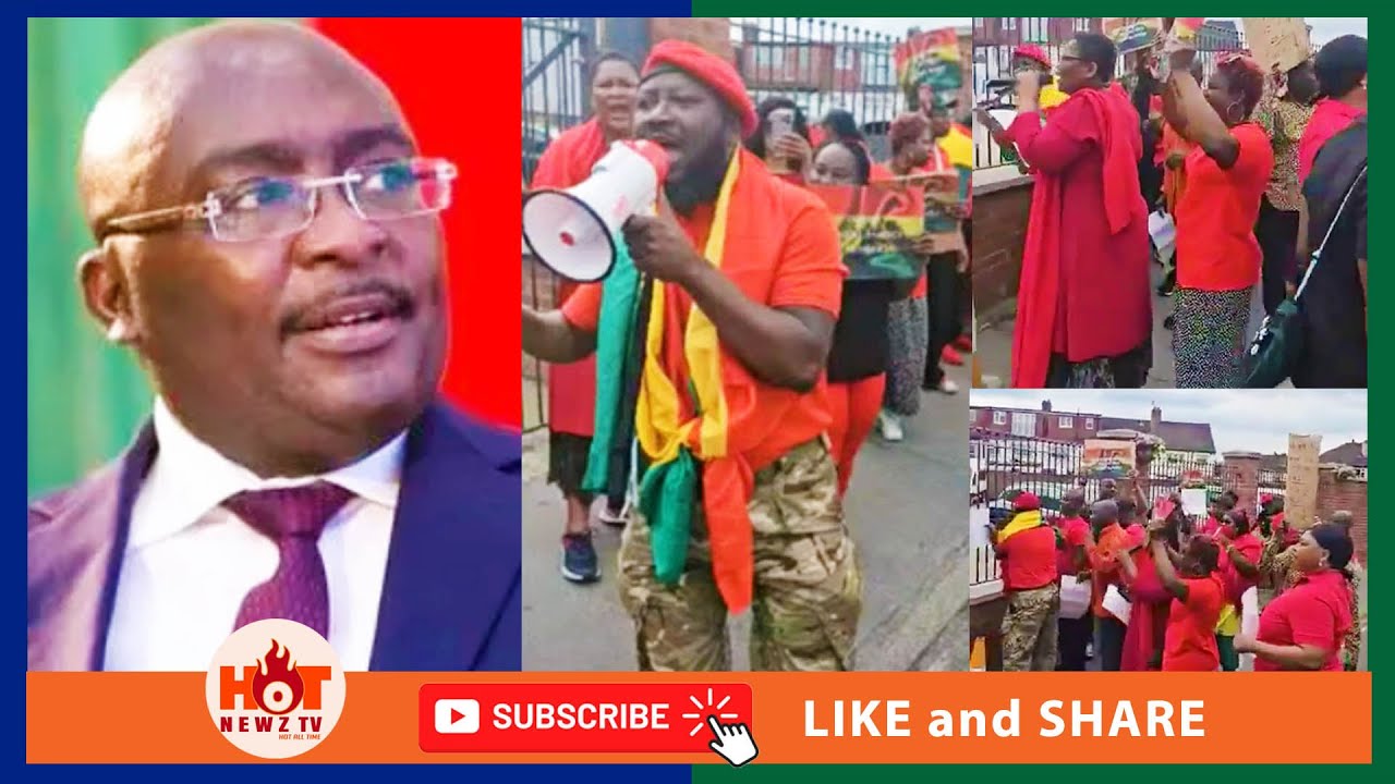 BREAK! Fear & Panic! Bawumia Runs Away! UK Demonstrators strike hard on ...