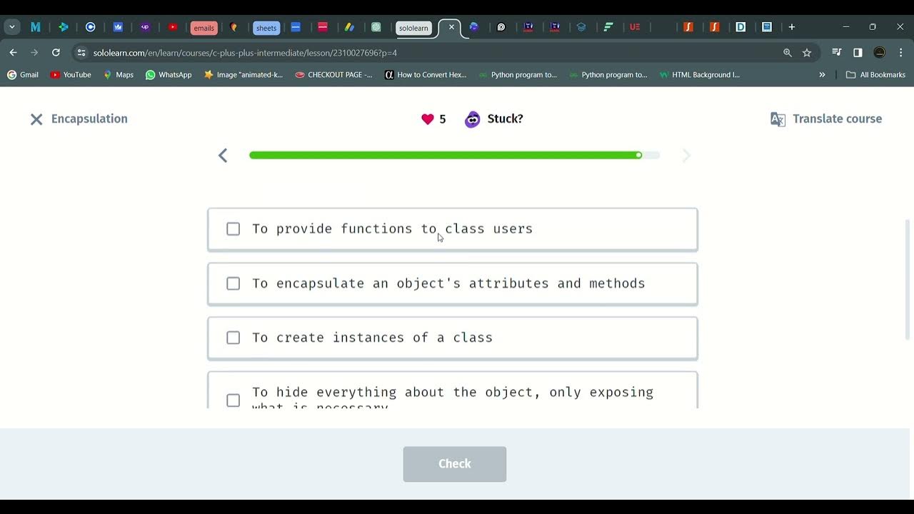 05 Encapsulation C Intermediate Sololearn Youtube