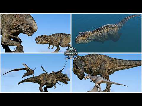 JWR Ember T-REX All Abilities & Interactions, It can swim - Jurassic World Evolution 3