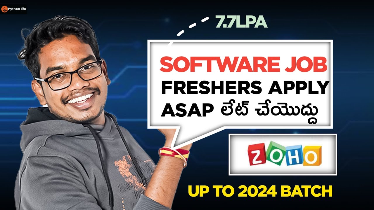 Software Job for Freshers Can Apply | Zoho Hiring - YouTube