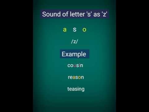 sound s as z #s as z sound examples#S and z status - YouTube