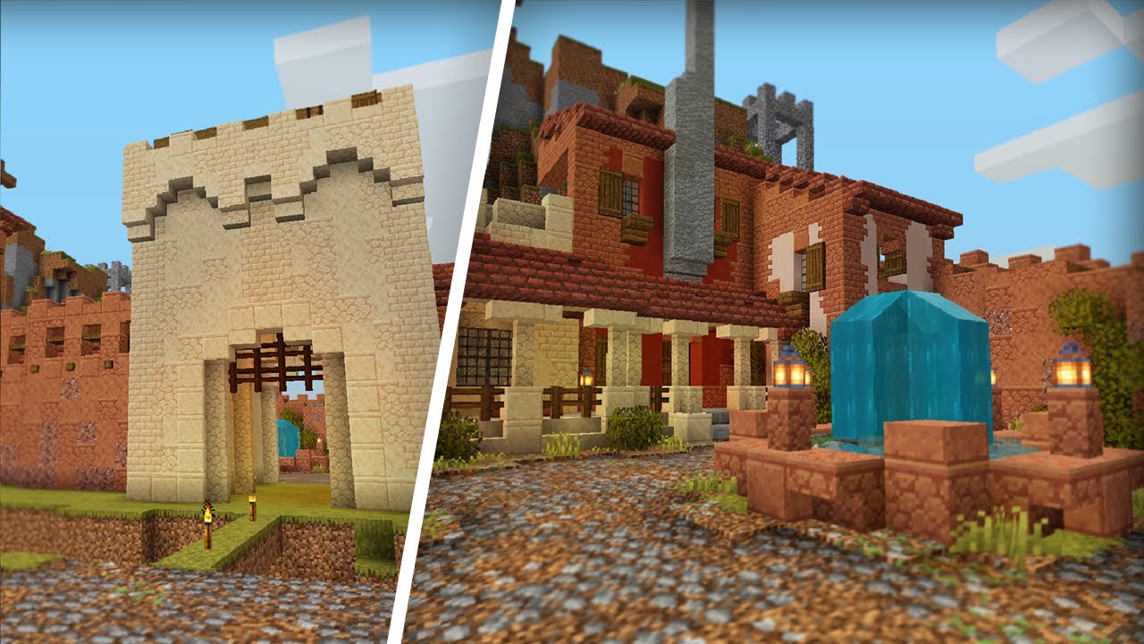 Tuscan Castle Gate & Starting the Keep! | Minecraft 1.14 Vanilla ...