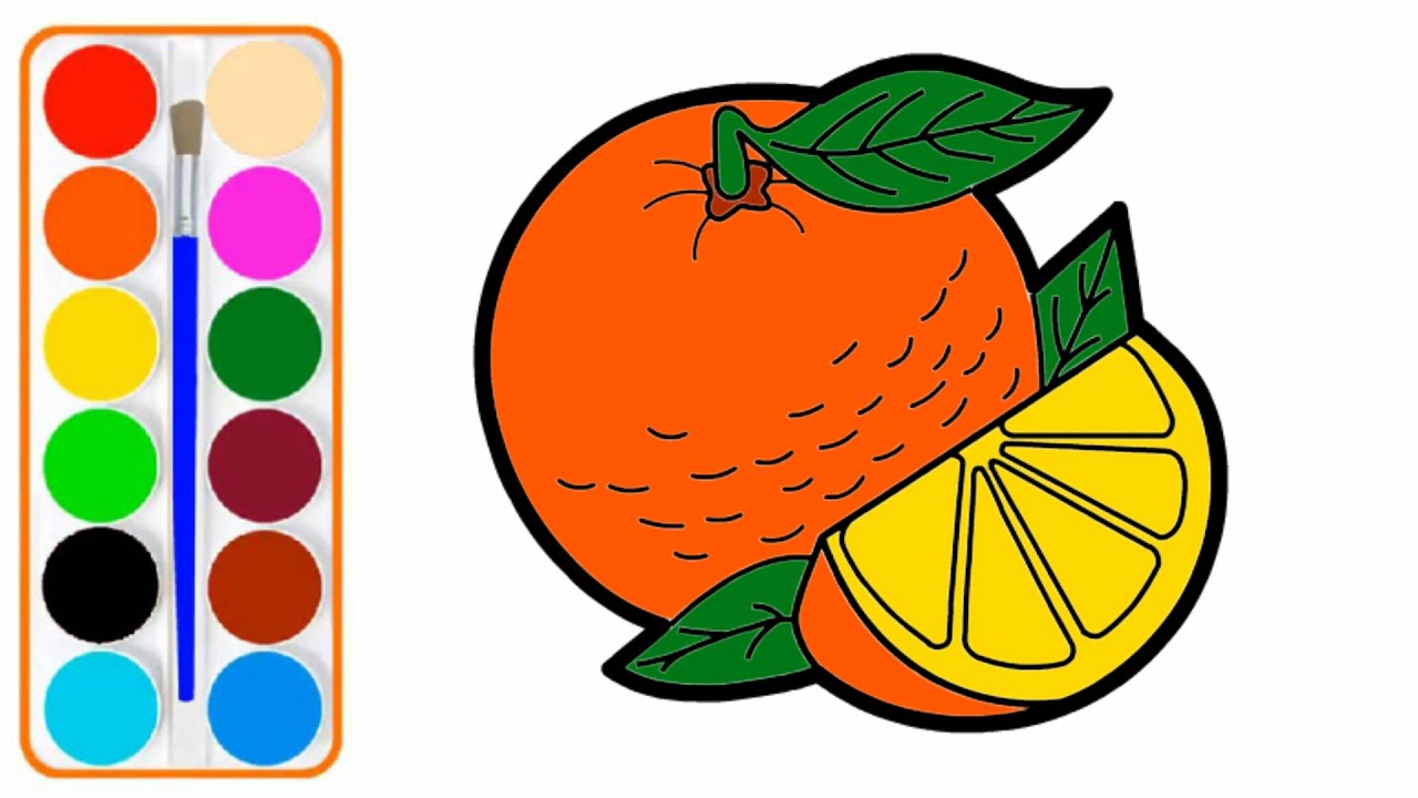 Çizim ve Boyama Videoları | Sevimli Portakal nasıl çizilir | Renkli ...