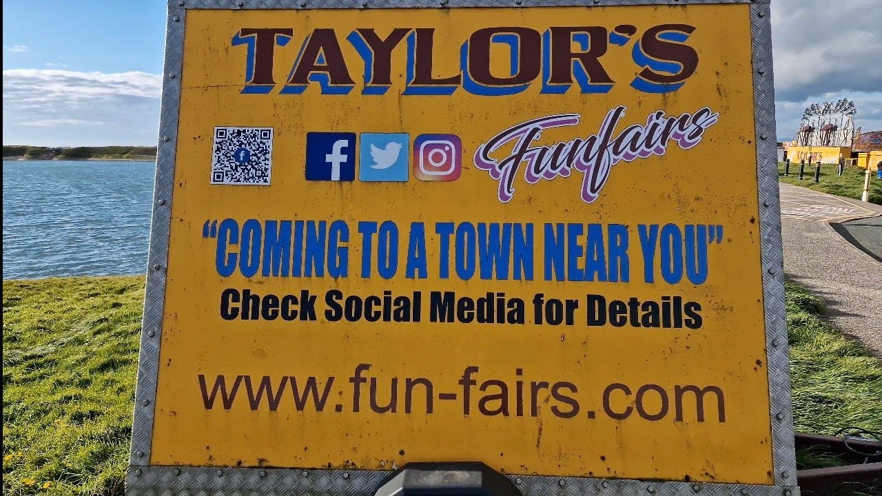 Fleetwood, Sunken Car Park. Taylors Fun Fair - April 2024 - YouTube