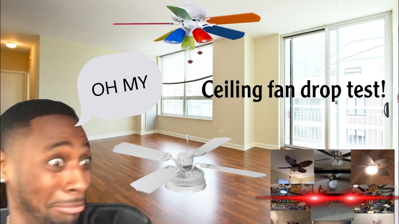 Ceiling Fan Drop Test!! 😱 Ceiling fan falling on a Speaker! + Other ...