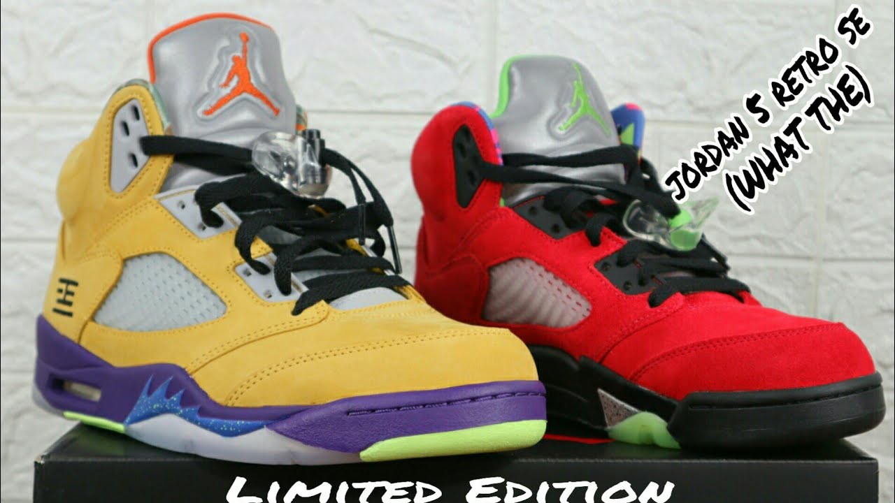 AIR JORDAN V WHAT THE (SEPATU SULTAN) - YouTube