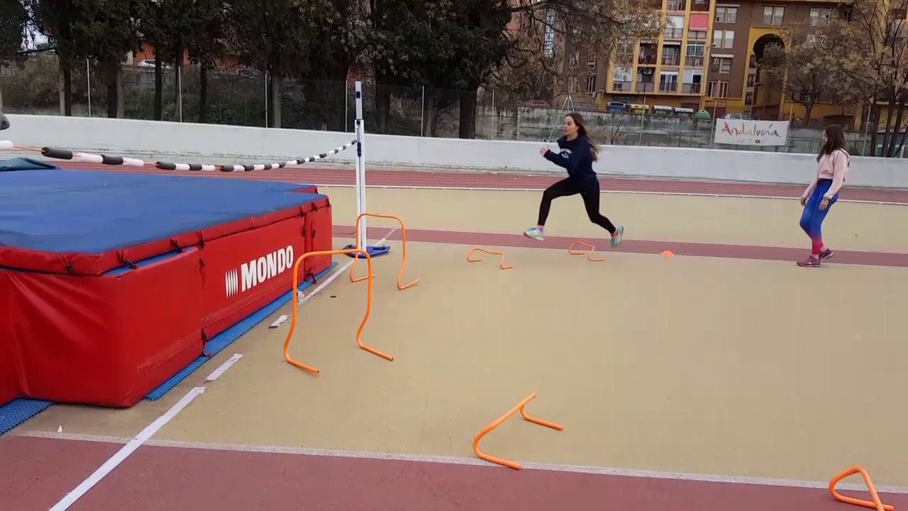 Beat with little hurdles in high jump - YouTube