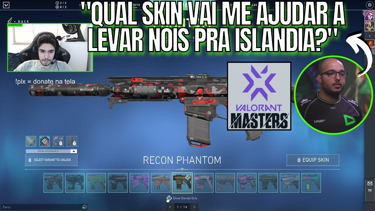 ASPAS E SACY DECIDINDO AS SKINS QUE VÃO LEVAR ELES PRA ISLANDIA ...