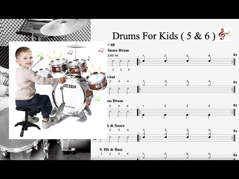 Drums For Kids ( 5 & 6 ) The Quarter Note - Lesson No.1 - YouTube
