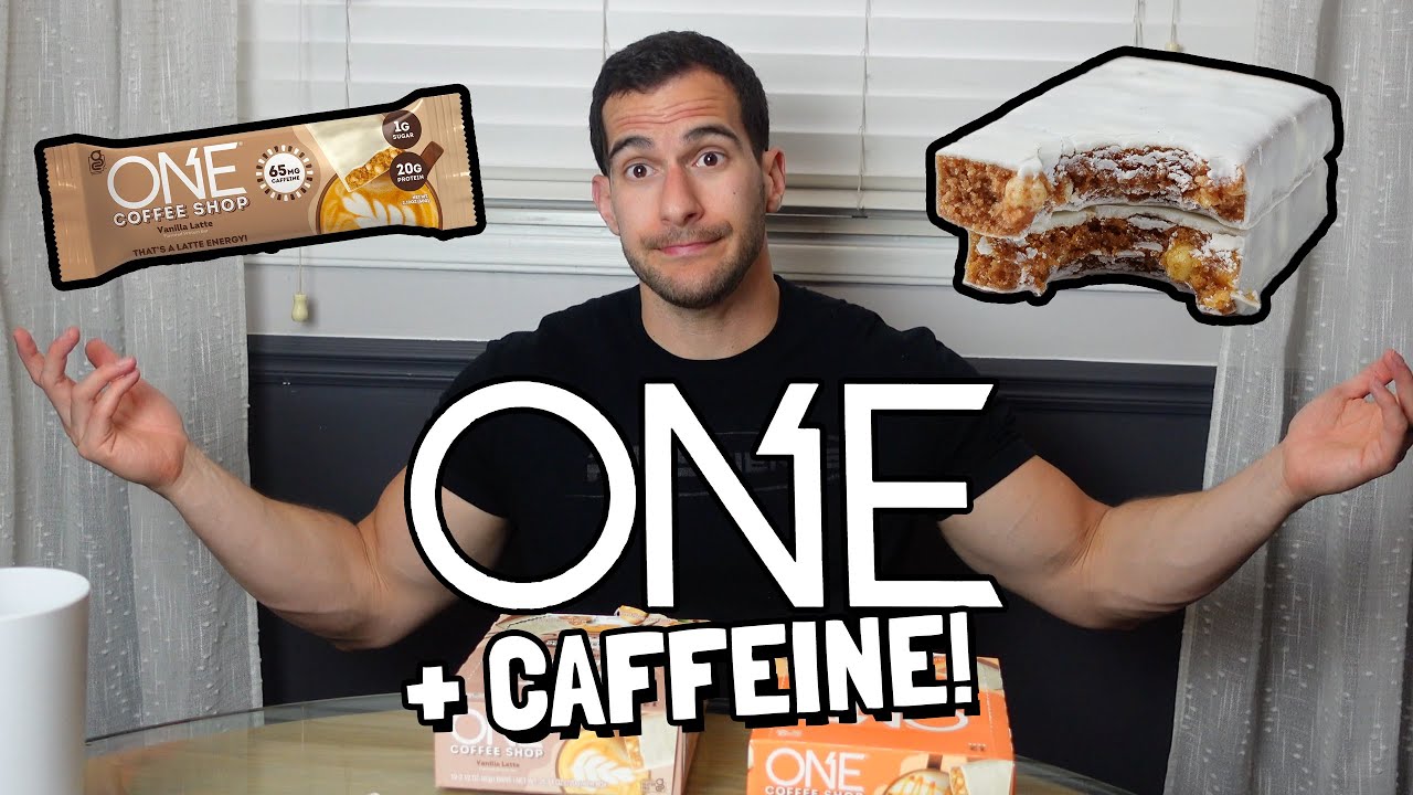 Trying the new ONE Coffee Shop Caffeinated Protein Bars - YouTube