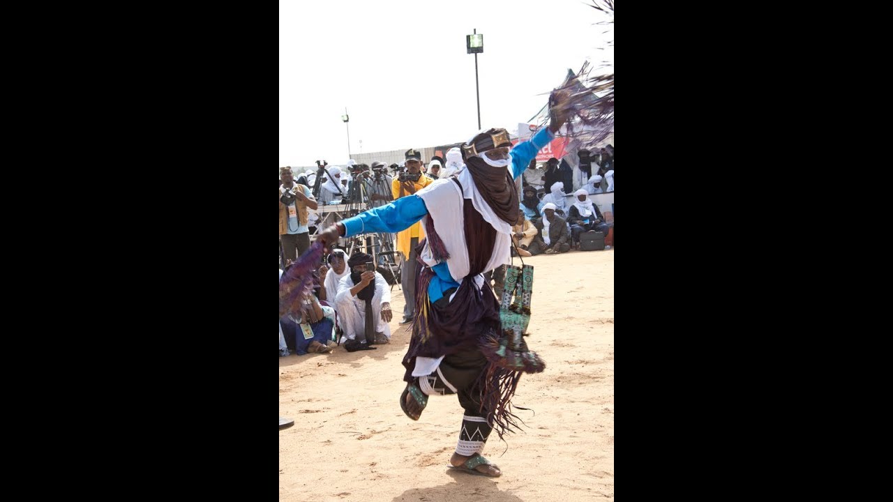 Traditional Touareg dance at the 'Cure Salée' festival, Niger - 2017 ...
