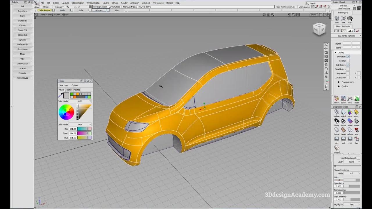 Autodesk Alias Basic Tutorials 10 - Layers - YouTube