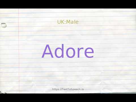 How to pronounce adore - YouTube