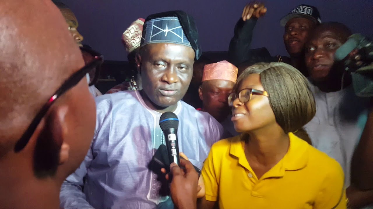 ADAGUNODO OLASOJI ADDRESSING THE PRESS AFTER HIS INAUGURATION YESTERDAY ...