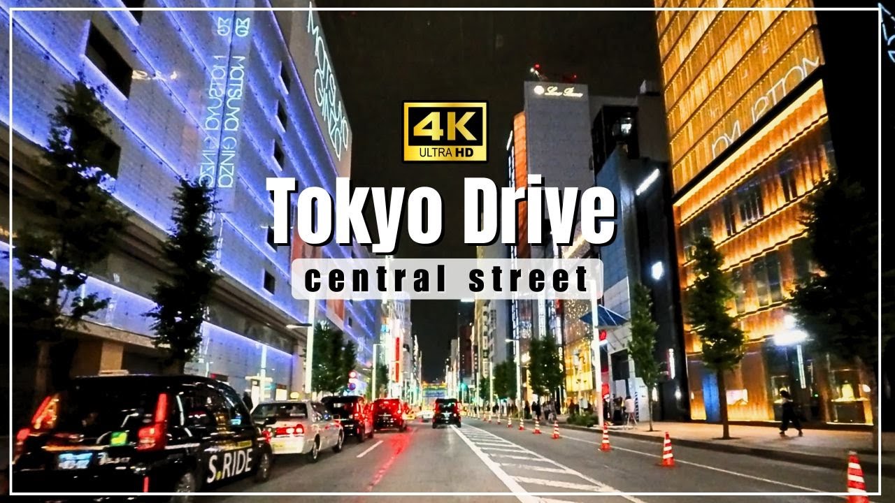 4K Tokyo Night Drive | Skytree, Asakusa, Ueno, Akihabara, Ginza, Tokyo ...