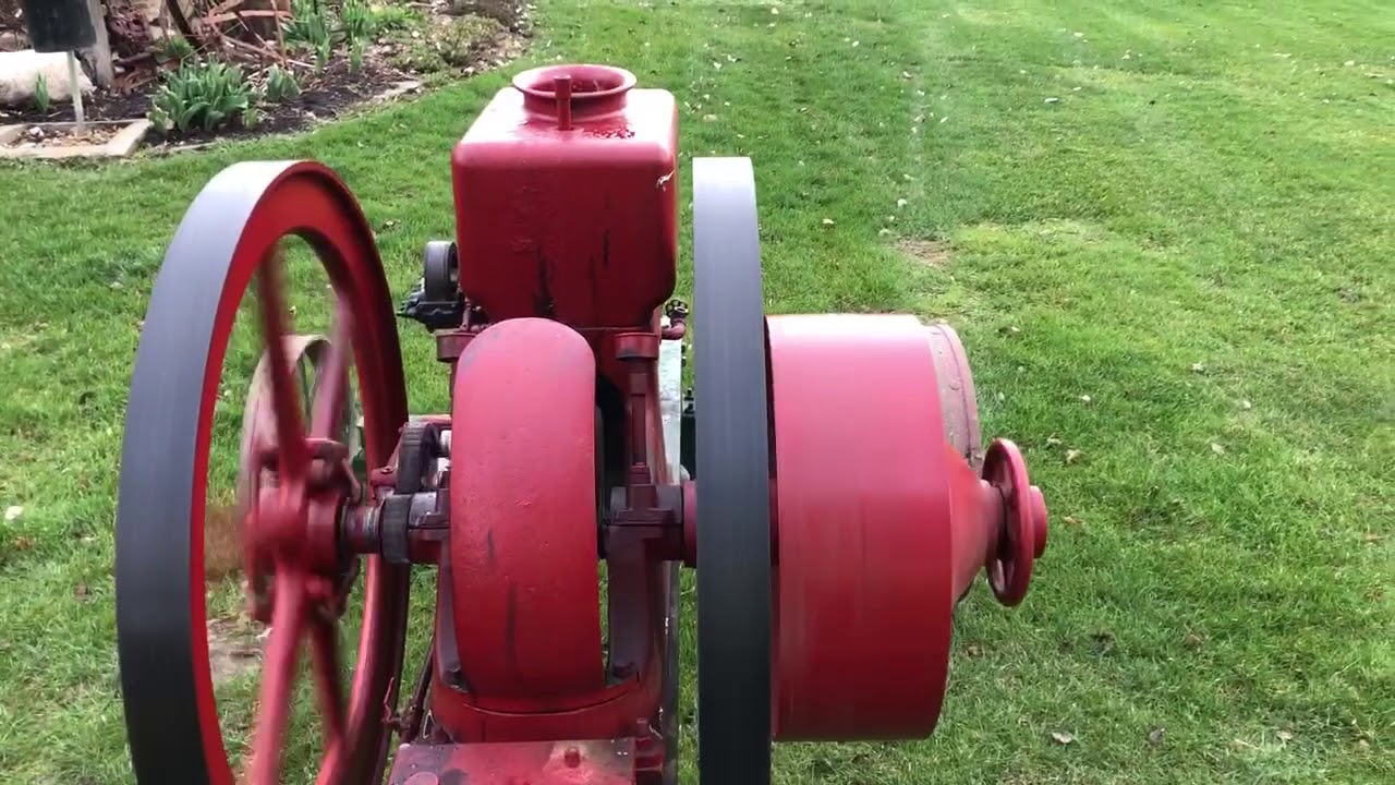 6hp Galloway engine on cart - YouTube