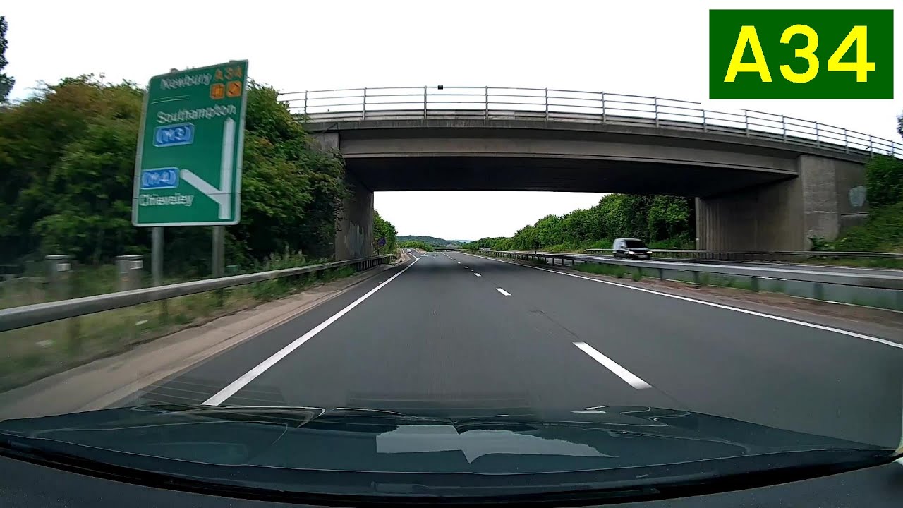 A34 - Chilton to Chieveley (M4 Junction 13) - YouTube