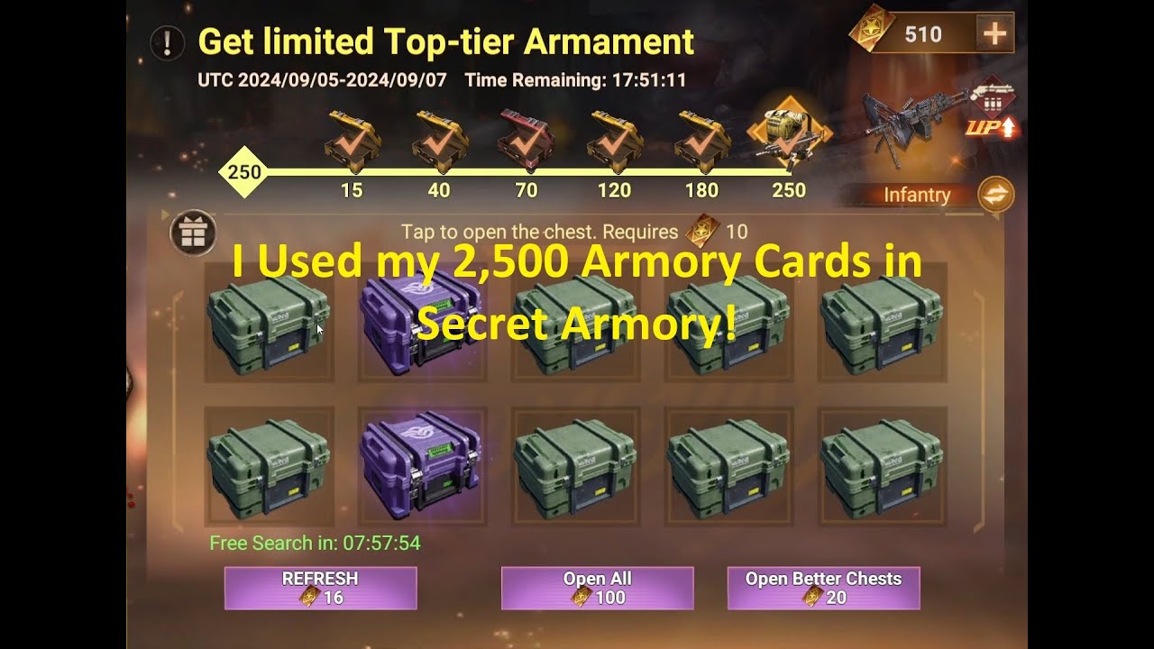 I Used my 2,500 Armory Cards in Secret Armory!| Doomsday: Last ...