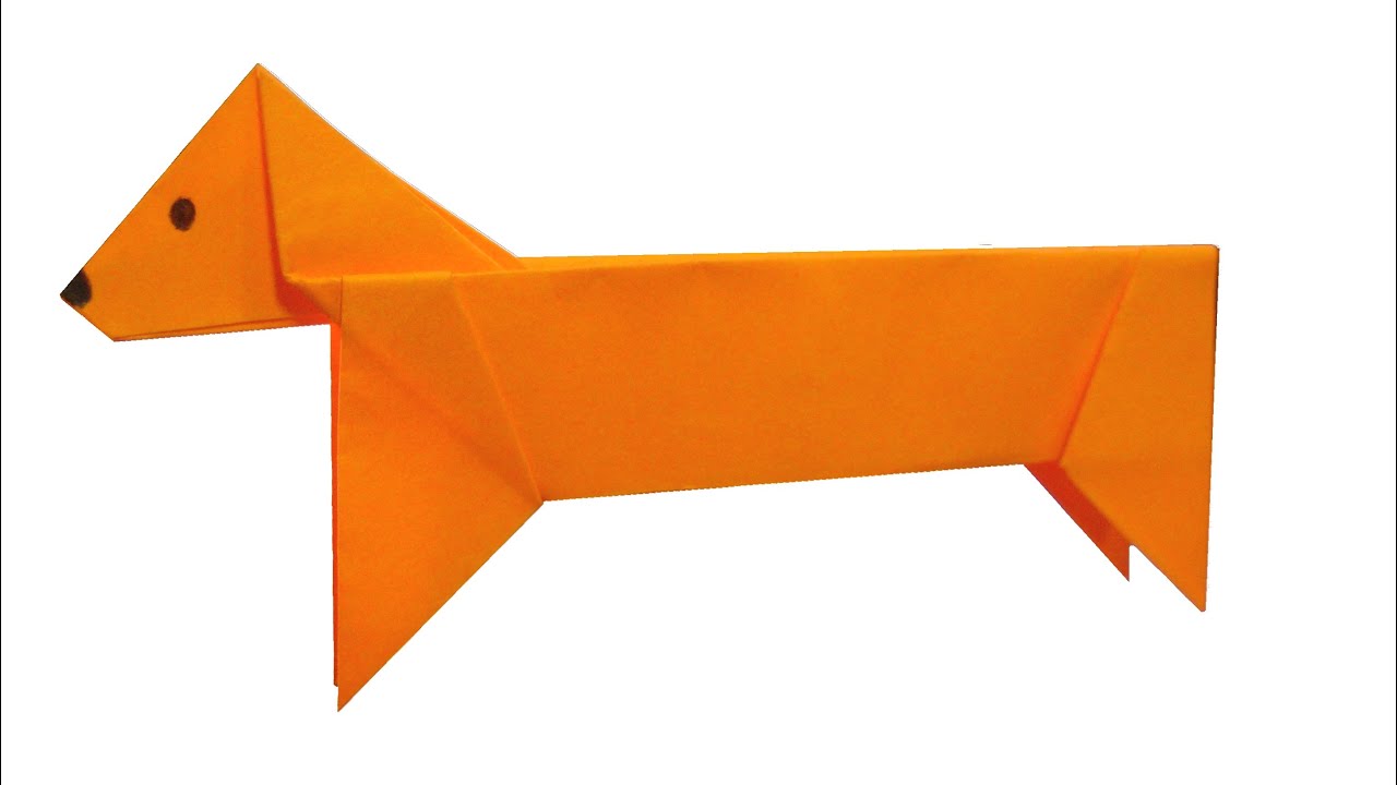 Origami Dachshund - YouTube