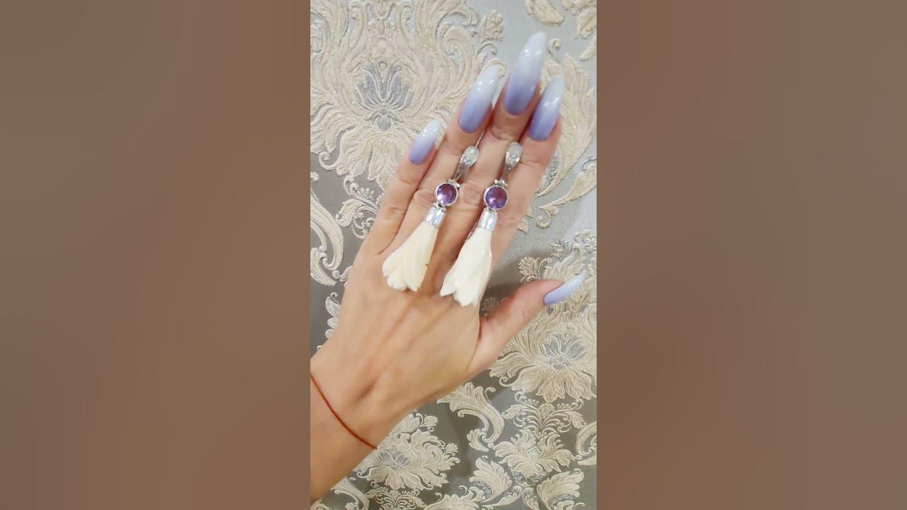 серьги Магнолия - YouTube
