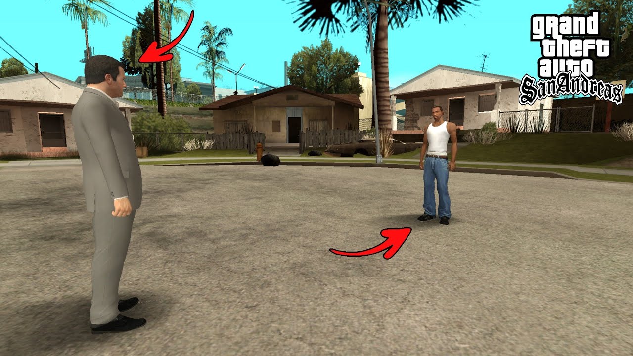 Michael Finds CJ! | GTA Crossover - YouTube