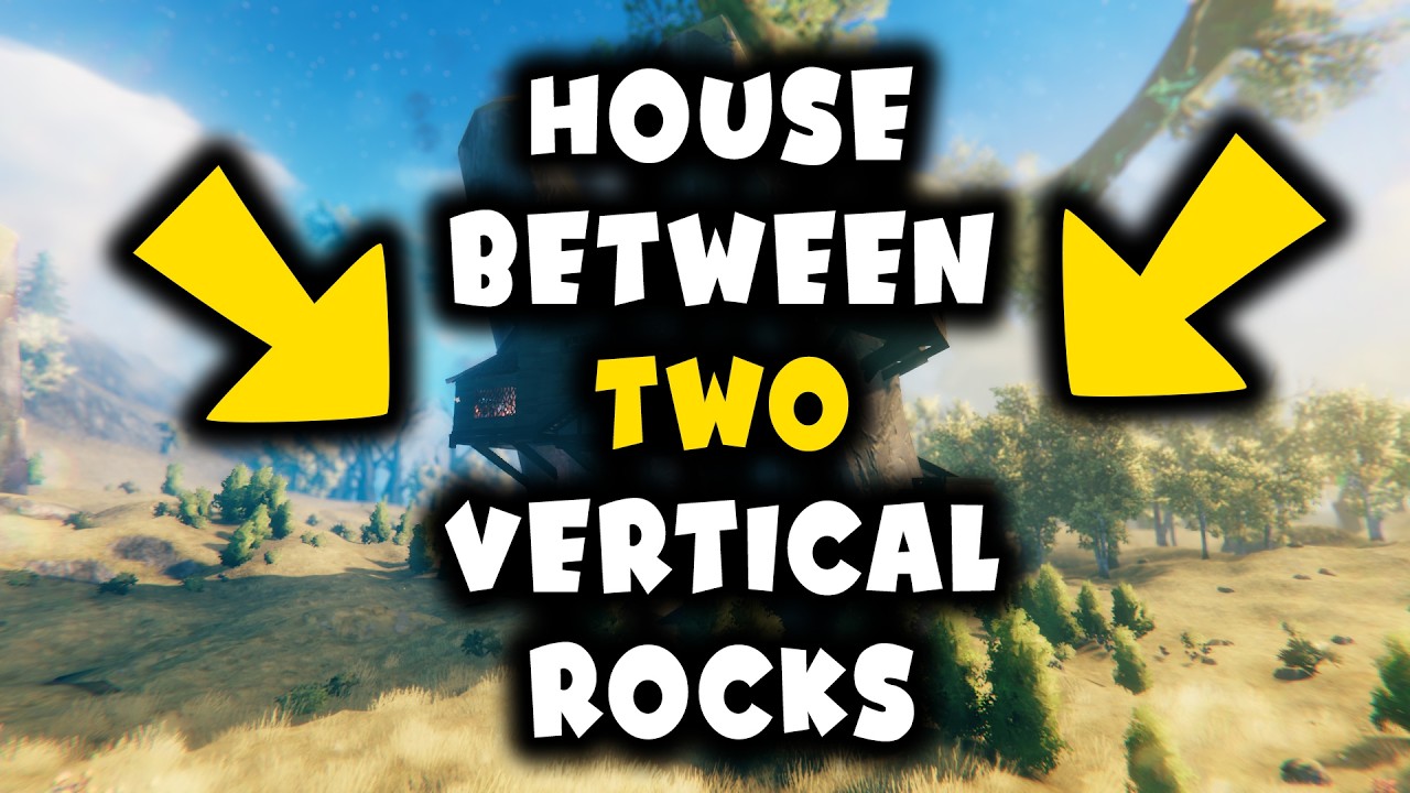 House between two vertical rocks | Valheim - YouTube