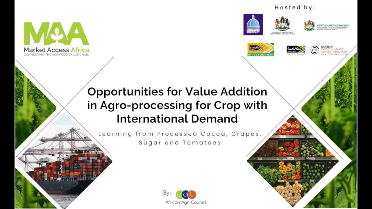 Opportunities for Value Addition in Agro processing for Crop with ...