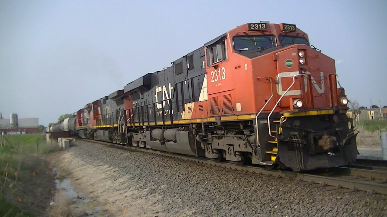 CN 2313 CN 2608 CN 2117 CN 8900 Southbound Manifest Train 05-22-2023 - YouTube