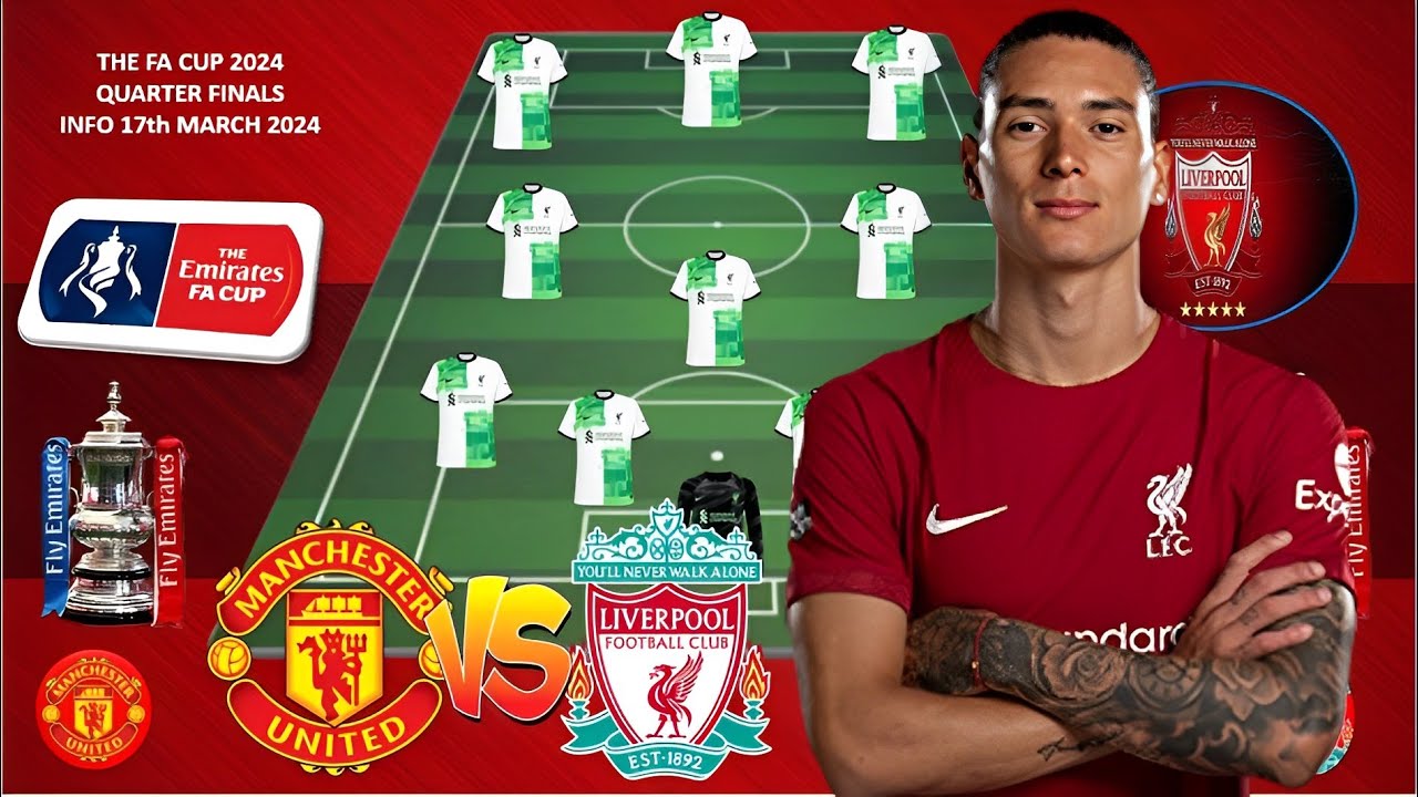 TODAY MATCH LIVERPOOL POSSIBLE LINEUP FA CUP QUARTER FINAL 2024 ...