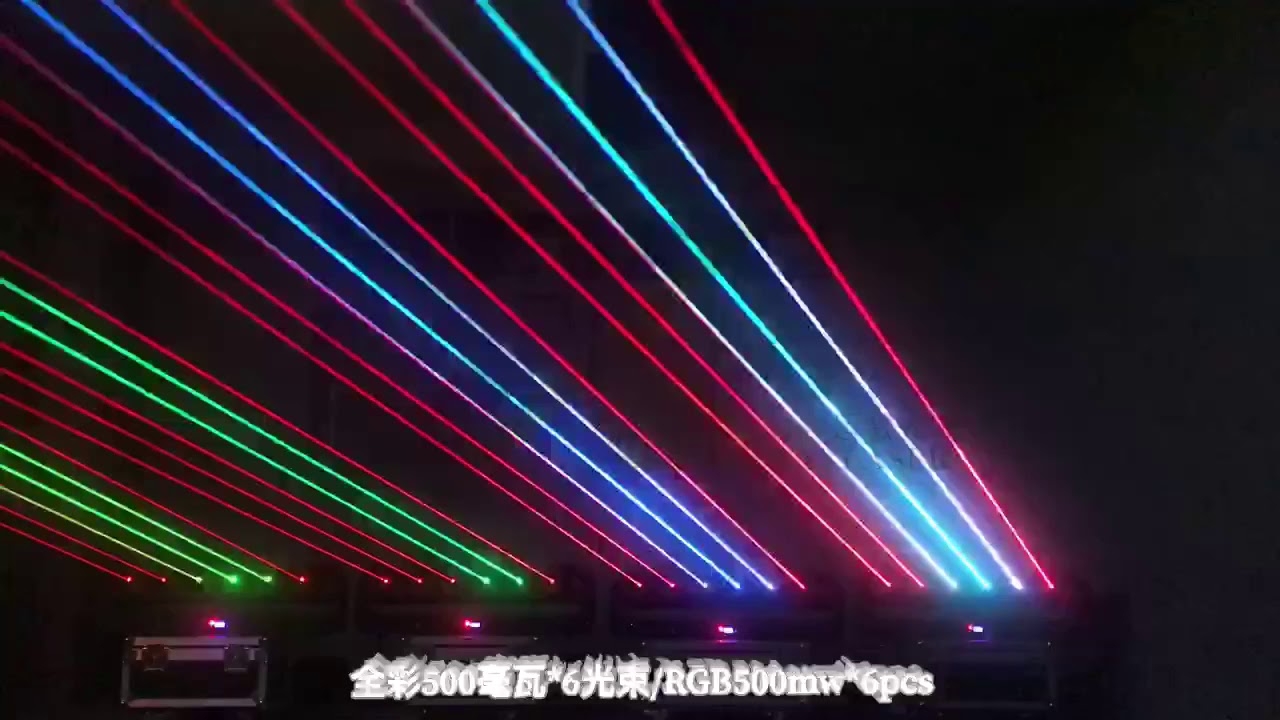 Moving Head Laser Beam Bar 6 Eyes Full Color Disco Laser - YouTube
