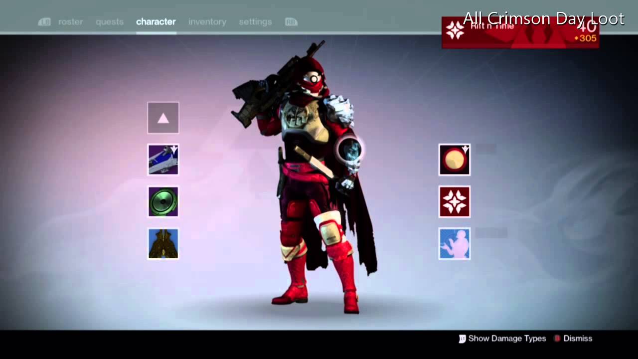 Destiny All Crimson Day Loot - YouTube